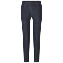 GOLDNER Damen Chinohose "Jerseyhose mit Schlupfbund", blau, Gr. 46, Obermaterial: 78% Baumwolle CO. 18% Polyester PES. 4% Elasthan EL., Hosen,