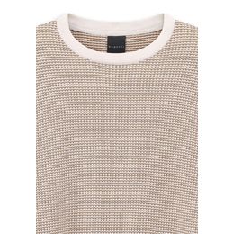 Bugatti Herren Rundhalspullover "Regular Fit"70, braun, Gr. XL, unifarben, Strick, 100% Baumwolle, Pullover, aus reiner Baumwolle