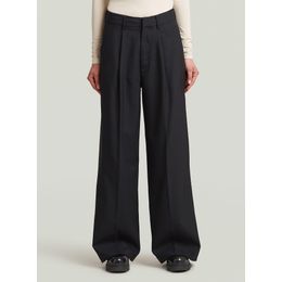G-Star Raw G-STAR Damen Chinohose "Fluid Wide Leg Hose", schwarz, Gr. 30, Obermaterial: 50% Wolle, 50% Polyester, Hosen