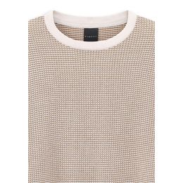 Bugatti Herren Rundhalspullover "Regular Fit"70, braun, Gr. XXXL, unifarben, Strick, 100% Baumwolle, Pullover, aus reiner Baumwolle