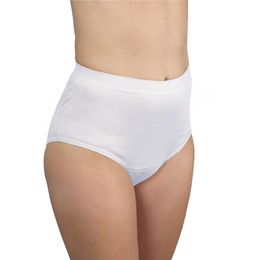 Hydas Damen Inkontinenzslip "aus Baumwolle mit integrierter Saugeinlage", 38/40, wei&szlig;, Jersey, Obermaterial: 100% Baumwolle, Unterhosen, Diskret und