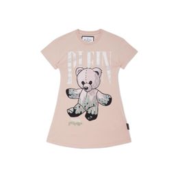 Philipp Plein M&auml;dchen Minikleid "Teddy"62, nudepink, Gr. 10, Obermaterial: 100% Baumwolle, Kleider