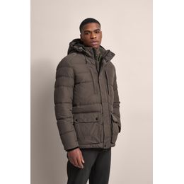 Bugatti Herren Kurzjacke, gr&uuml;n, Gr. 52, unifarben, 100% Polyester, Jacken, mit abtrennbarer Kapuze