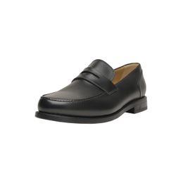 Henry Stevens Herren Loafer "Haywood PL Businessschuh", Gr. 12,5, schwarz, Boxcalf, Schuhe, Herren Halbschuhe Leder handgefertigt, Anzugschuhe Slipper