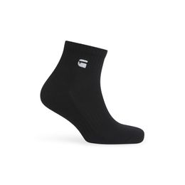 G-Star Raw G-STAR Herren Kurzsocken "WICK, 3 PACK ANKLE SPORTS SOCKS", Gr. 44schwarz, Baumwollmischung, unifarben, Socken, mit Logostickerei