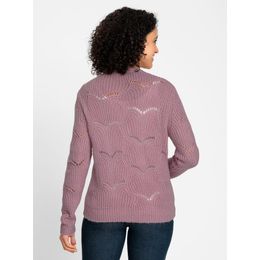 Inspirationen Damen Cardigan, lila, Gr. 46, unifarben, 100% Polyacryl, Strickjacken