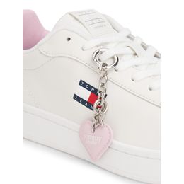 Tommy Jeans Damen Plateausneaker "ARCHIVE '98 VALENTINES", Gr. 40, wei&szlig;, Leder, Lederimitat, kontrastfarbene Details, Schuhe, Freizeitschuh,