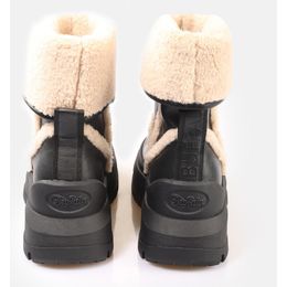 Buffalo Damen Winterboots "OLYMPIA FOLD BOOT WARM", Gr. 40schwarz, Lederimitat, Textil, Schuhe, Plateauboots, Snowboots mit umschlagbarem Kragen