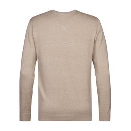 Herren V-Ausschnitt-Pullover "V-Neck Basi", beige, Gr. XXL, PETROL INDUSTRIES, unifarben, Strick, Obermaterial: 50% Baumwolle, 50% Polyacryl,