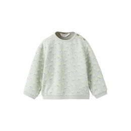 Mango Kids Sweatshirt 'FLOR' M&auml;dchen Gr&ouml;&szlig;e 62 curry / dunkelgrau / pastellgr&uuml;n / wei&szlig;
