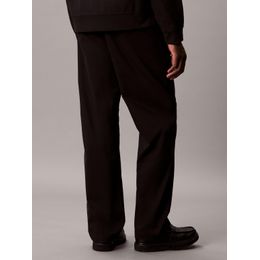 Herren Chinohose, schwarz, Gr. 36, Calvin Klein Jeans, unifarben, Twill, Obermaterial: 97% Baumwolle, 3% Elasthan, Hosen, gerade Passform im