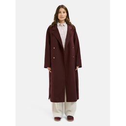 Smith & Soul SMITH & SOUL Damen Langjackeplum, Gr. XS, unifarben, Web, Material: 50% Wolle, 45% Polyester, 5% andere Fasern, Jacken, mit langem Gehschlitz