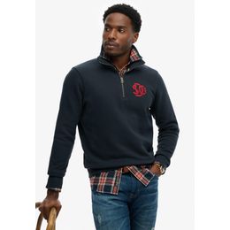 Superdry Herren Sweatshirt "Sd&co Neon Half Zip Track", schwarz, Gr. XXXL, bedruckt, angeraute Sweatware, Obermaterial: 100% Baumwolle, Sweatshirts,