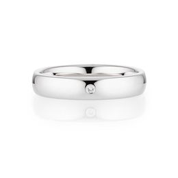 Bruno Banani Damen Trauring "Schmuck Geschenk Ehering Hochzeit Damenring Herrenring", 53, 0,01 SI = kleine Einschl&uuml;sse mit Brillant, Silber 925