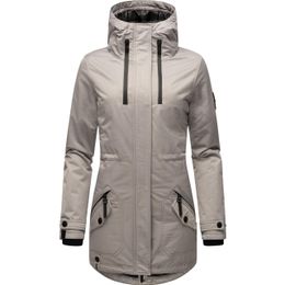 Navahoo Damen Wintermantel "Avrille II", grau, Gr. XS, Oberstoff: 70% Baumwolle, 30% Polyester. Futter: 100% Polyester. Wattierung: 100% Polyester.