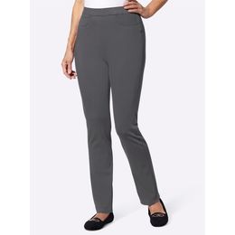 Classic Basics Damen Schlupfhose, grau, Gr. 20, unifarben, 59% Baumwolle, 30% Polyester, 11% Elasthan, Hosen