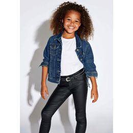 KIDS Only M&auml;dchen Jeansjacke "KONSARA", blau, Gr. 134, unifarben, Denim/Jeans, Obermaterial: 36% Baumwolle, 35% Polyester, 28% Viskose, 1% Elasthan,