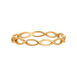 CAI CA&Iuml; Damen Fingerring "925/- Sterling Silber vergoldet Cut Outs Stacking", 052 (16,6), Silber 925 (Sterlingsilber), gelb, Silber 925 (Sterlingsilber),