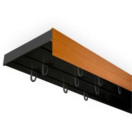 Gardinenschiene SN DECO GROUP, L:150cm T:8,95cm, schwarz, Kunststoff, Gardinenstangen, "Vorhangschiene SH mit Blende"