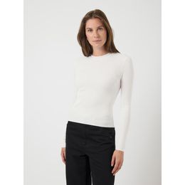 Strickpullover Y.A.S "YASZOEY LS KNIT PULLOVER S.NOOS", Damen, Gr. M, star wei&szlig;, Strick, Obermaterial: 65% Viskose, 35% Nylon, unifarben, slim fit normal, Rundhals, Pullover Strickpullover