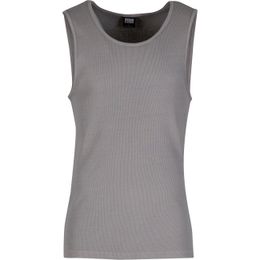 Tanktop Urban Classics "Urban Classics Washed Rib Tanktop", Herren, Gr. 4XL, steelgrau, 95% Baumwolle, 5% Elasthan, unifarben, normal, Tops Tanktop