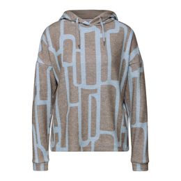 Street One Shirt female size M Light blue / mottled brown