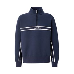 Calvin Klein Jeans Sweatshirt Herren Gr&ouml;&szlig;e M dunkelblau / wei&szlig;