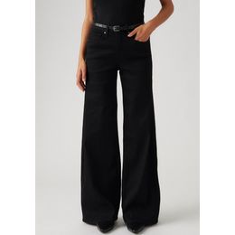 Levi's LEVI'S Damen Weite Jeans "Jeans 318 SHAPING", schwarz, Gr. 28, unifarben, Denim/Jeans, Obermaterial: 78% Baumwolle, 21% Polyester, 1% Elasthan,