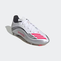 M&auml;dchen Fu&szlig;ballschuh "F50 MESSI LEAGUE KIDS FG/MG", adidas Performance, Gr. 38, silber, Synthetik, Schuhe, geeignet f&uuml;r Rasen- und Kunstrasenpl&auml;tze,