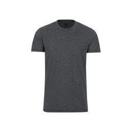 TRIGEMA Damen T-Shirt "TRIGEMA Slim Fit T-Shirt aus DELUXE Baumwolle", grau, Basic, Gr. M, Single Jersey, 100% Baumwolle, Shirts