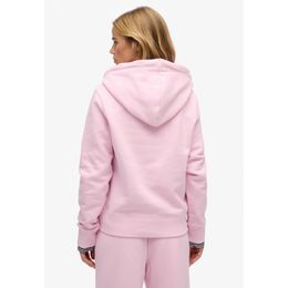 Superdry Damen Kapuzensweatshirt "Essential Logo Emb Hood Hb"marigold, schwarz, optic, Gr. L, gemustert, Sweatware, Obermaterial: 100% Baumwolle,