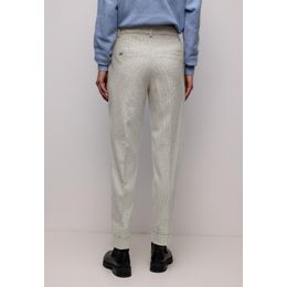 Street One Damen Stoffhose, beige, Gr. 42, Hahnentrittmuster, Stoff, 64% Polyester, 34% Viskose, 2% Elasthan, Hosen, Middle Waist