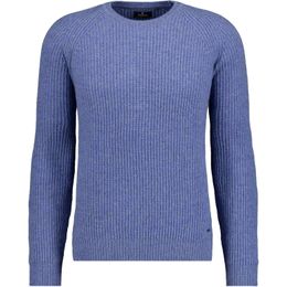 Ragman Herren Rundhalspulloverblau, melange, 782, Gr. XXL, 90% Wolle 10% Baumwolle, Pullover