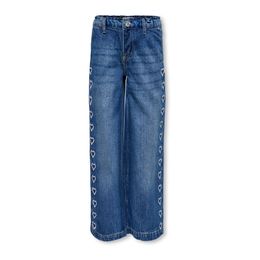 Only Girls Jeans 'KOGCOMET HEART' M&auml;dchen Gr&ouml;&szlig;e 140 blue denim / wei&szlig;