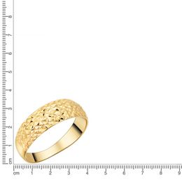 Firetti Damen Fingerring "Schmuck Geschenk Gold 375 Damenring Ring Struktur", 52, Gelbgold 375, 2,45mmgelbgoldfarben, Gelbgold 375, Fingerringe