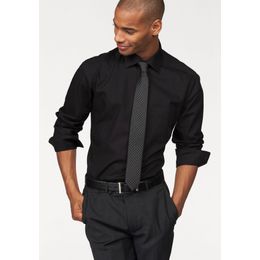 OLYMP Herren Businesshemd "Luxor modern fit", schwarz, Gr. 41, unifarben, Obermaterial: 100% Baumwolle, Hemden, B&uuml;gelfrei