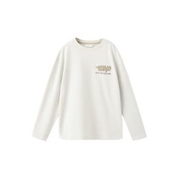 Mango Kids Shirt 'TOKYO' Jungen Gr&ouml;&szlig;e 140 taupe / schwarz / wei&szlig;