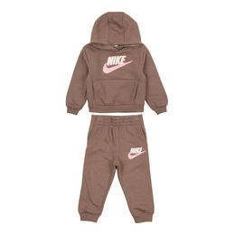 Nike Sportswear Jogginganzug 'CLUB FLC' Jungen Gr&ouml;&szlig;e 74/80 beige / braun / rosa