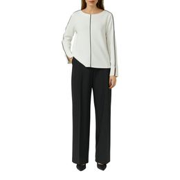 Damen Sweatshirt, wei&szlig;, Gr. 44, s.Oliver BLACK LABEL, kontrastfarbene Details, Sweatware, Obermaterial: 49% Modal, 45% Polyester, 6% Elasthan,