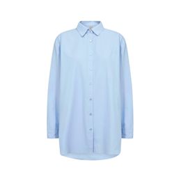 Blusentop soyaconcept "Soya Concept Shirt SC-NETTI 52", Damen, Gr. L, blau (6250 windsurfer), Obermaterial: 53% Polyester, 47% Baumwolle, Blusen Blusentop