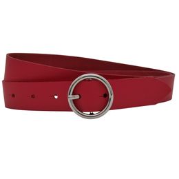 AnnaMatoni Damen Lederg&uuml;rtel "AnnaMatoni Damen Lederg&uuml;rtel Basic G&uuml;rtel 3cm breit echt Leder"rot 350, Gr. 125, 100% Leder, G&uuml;rtel