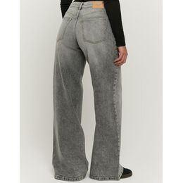 Tally Weijl Damen Loose-fit-Jeans "SPADEWACKIE5"denim grau, hgu3, Gr. 34, Abriebeffekte, Denim/Jeans, Obermaterial: 99% Baumwolle, 1% Elasthan,