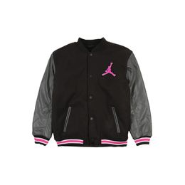 Jordan Jacke 'VARSITY' M&auml;dchen Gr&ouml;&szlig;e 140/152 grau / pink / schwarz / wei&szlig;
