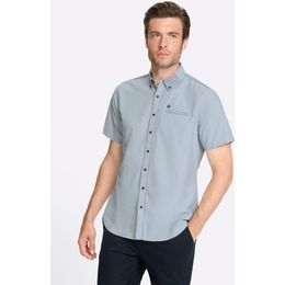 Marco Donati Herren Kurzarmhemdhellblau, Gr. 41, unifarben, 50% Baumwolle, 50% Polyester, Hemden