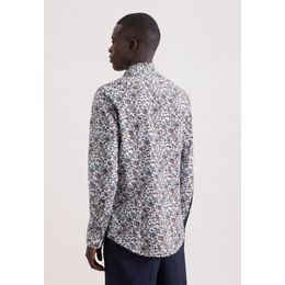 Seidensticker Herren Businesshemd "Schwarze Rose", bunt, Gr. 44, bedruckt, 100% Baumwolle, Hemden, Slim 1/1 Kentkragen Druck