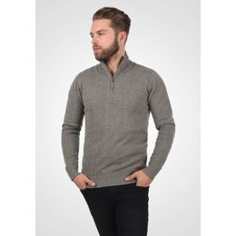 Blend Herren Troyer "BHRobin"zink mix, Gr. XXL, unifarben, Feinstrick, 50% Baumwolle, 50% Polyacryl, Pullover, Strickpullover mit hochabschlie&szlig;endem