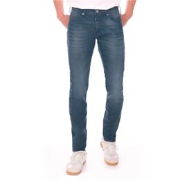 Herren Slim-fit-Jeans "700/11", blau, Gr. 36, Le Temps Des Cerises, unifarben, 94% Baumwolle, 6% Elasthan, Jeans, mit bequemem Regular Fit Schnitt