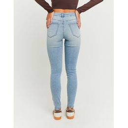 Tally Weijl Damen Skinny-fit-Jeans "SPADESMART6"bleach indigo wash, Gr. 40, leichte Abriebeffekte, Denim/Jeans, Obermaterial: 98% Baumwolle, 2%
