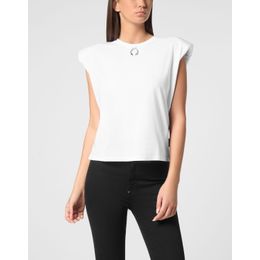 Philipp Plein Damen Tanktop "Tanktop"01, wei&szlig;, Gr. XL, Obermaterial: 100% Baumwolle, Tops