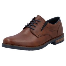 Rieker Herren Schn&uuml;rschuh, Gr. 42, braun, Leder, Schuhe, mit Stretch, Freizeitschuh, Halbschuh, Schn&uuml;rschuh